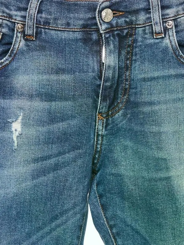 Dolce & Gabbana Distressed Five-pocket Jeans