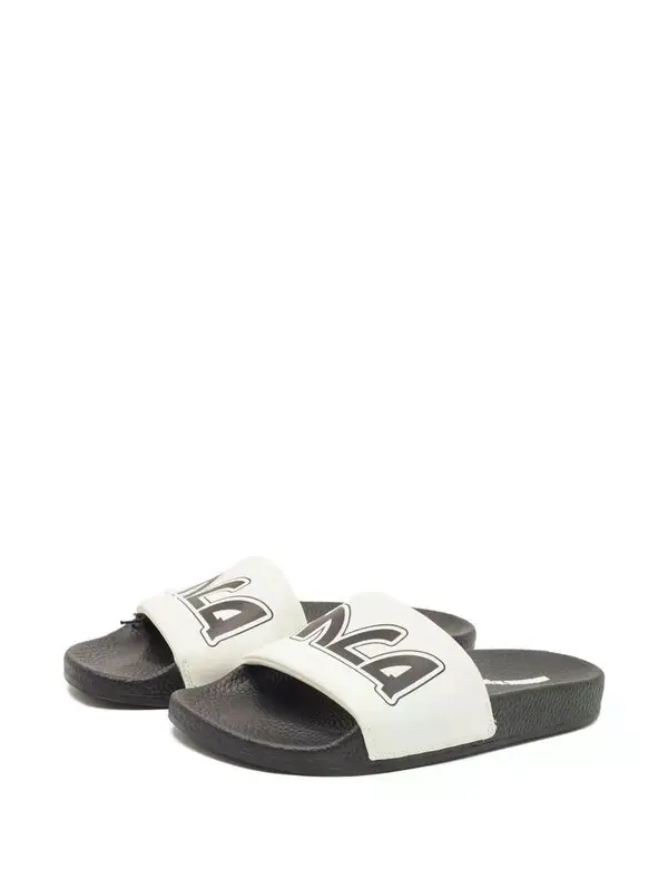 Alexander McQueen Logo-detail Leather Slides