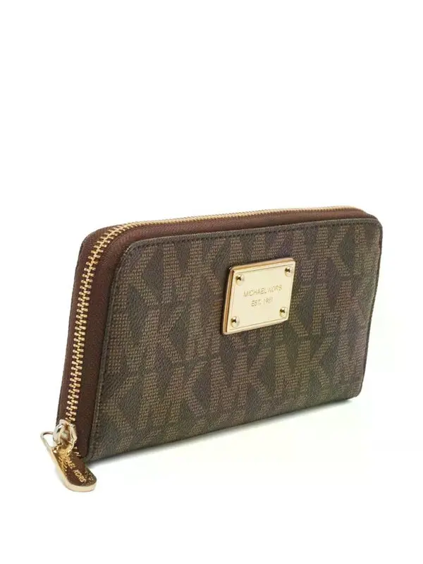 Michael Kors Monogram-pattern Zip-around Wallet