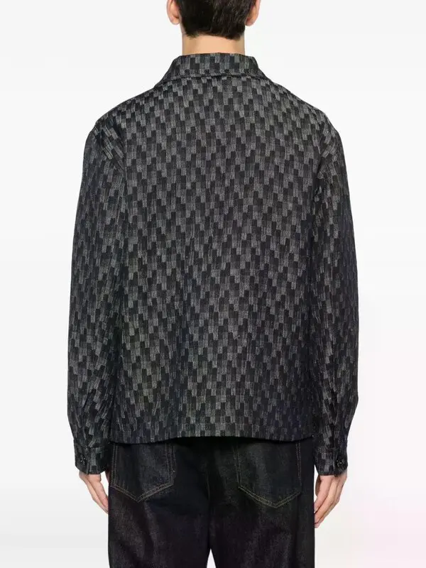 Tagliatore Chest-pockets Patterned Shirt Jacket