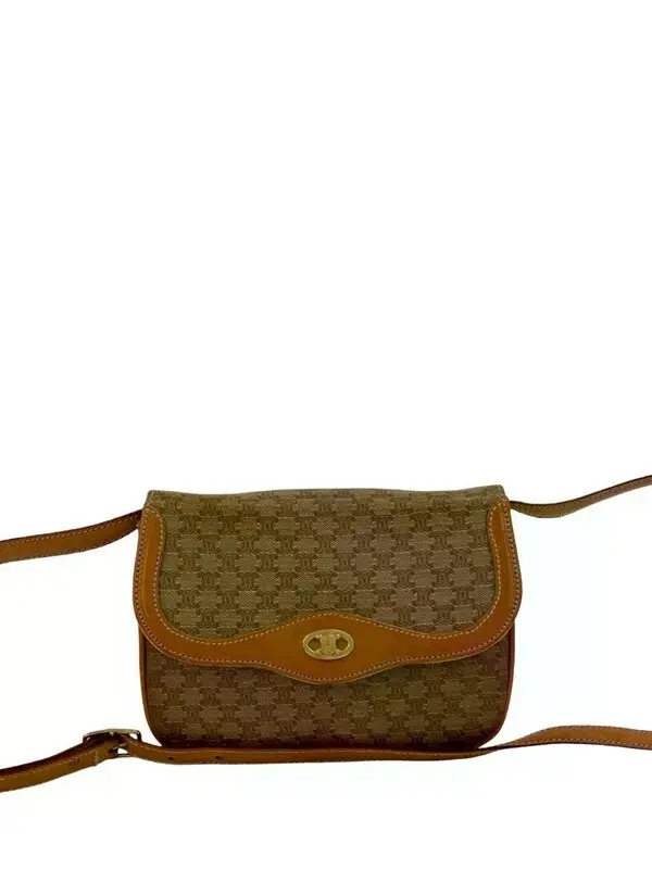 Celine 2002 Macadam Coated Canvas Crossbody Bag