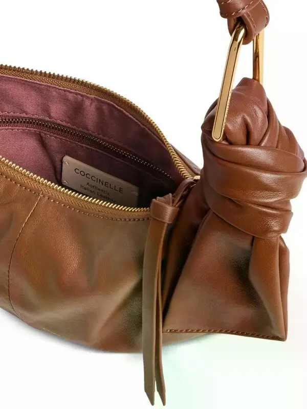 COCCINELLE Furoshiki Knot-detail Small Shoulder Bag - Brown