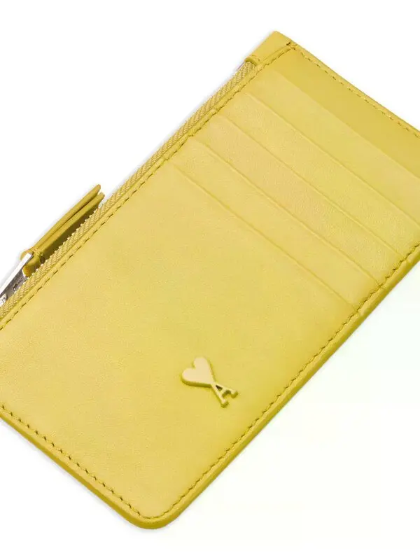 AMI Paris De Coeur Zipped Cardholder - Yellow