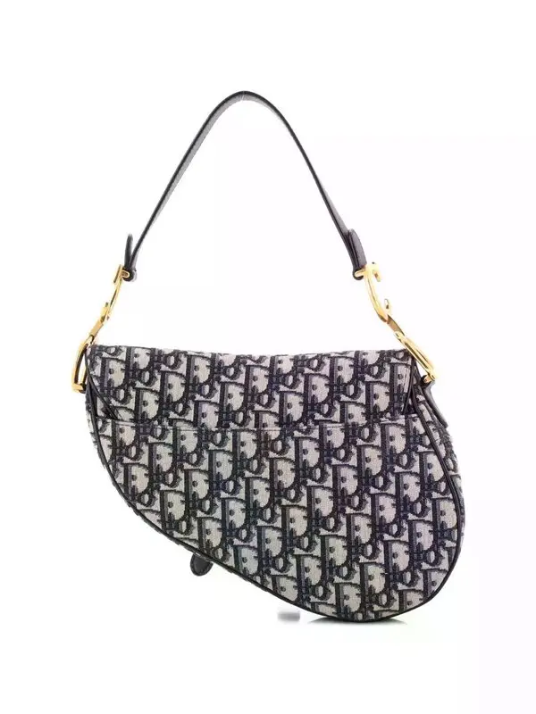 Dior Saddle Handbag Oblique Canvas Medium - Blue