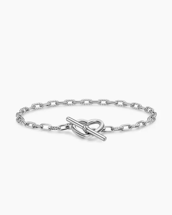 David Yurman Dy Madison® Heart Toggle Chain Bracelet - All Sterling Silver
