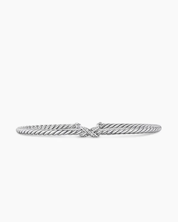 David Yurman Micro Cable Flex® X Bracelet - Diamond