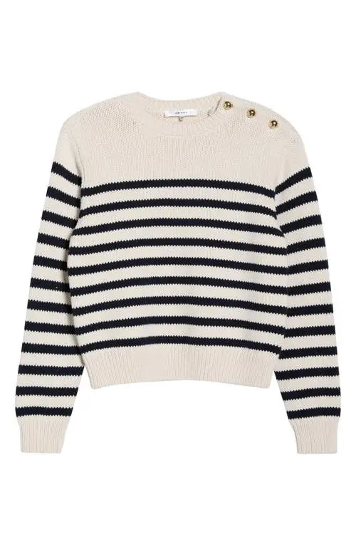 FRAME The Mariner Stripe Cotton Sweater