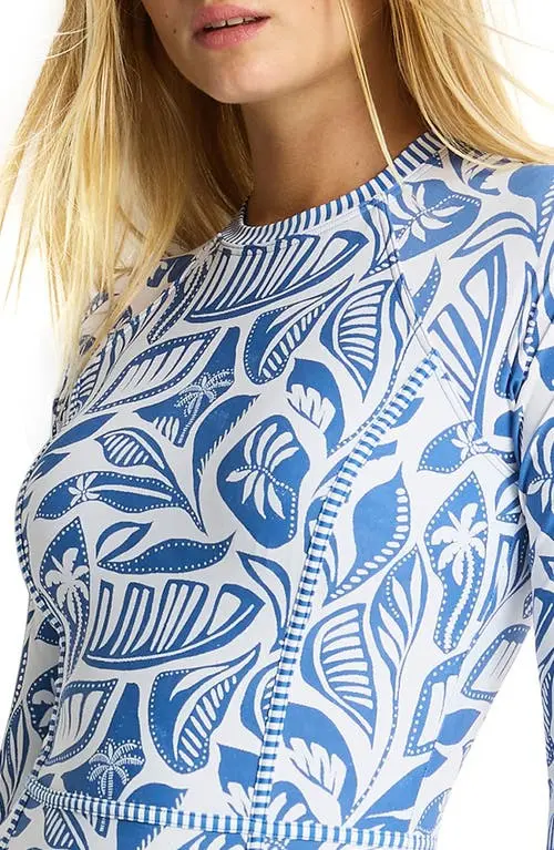 SEA LEVEL Seamed Long Sleeve Upf 50+ One-piece Rashguard Swimsuit