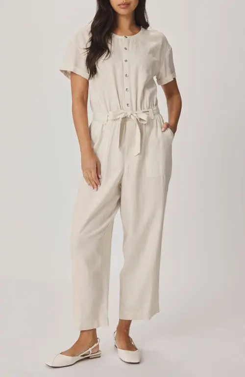 Splendid Rayanne Tie Waist Jumpsuit - Moonstone Grey
