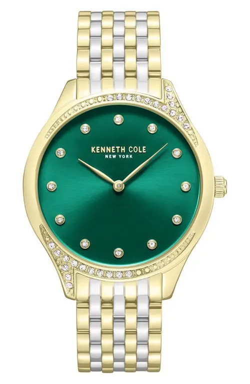 KENNETH COLE Classic Bracelet Watch - Green/two Tone
