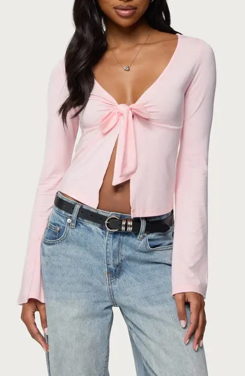 EDIKTED Scarlette Tie Front Top