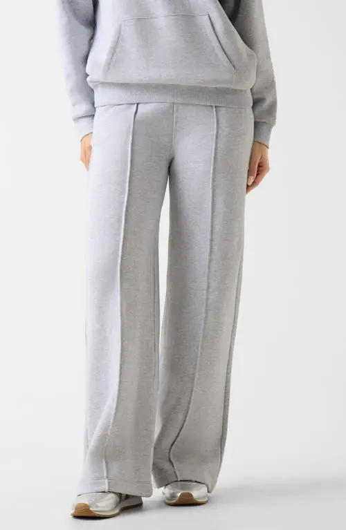 Guess Straight Leg Organic Cotton Blend Fleece Sweatpants - Silver