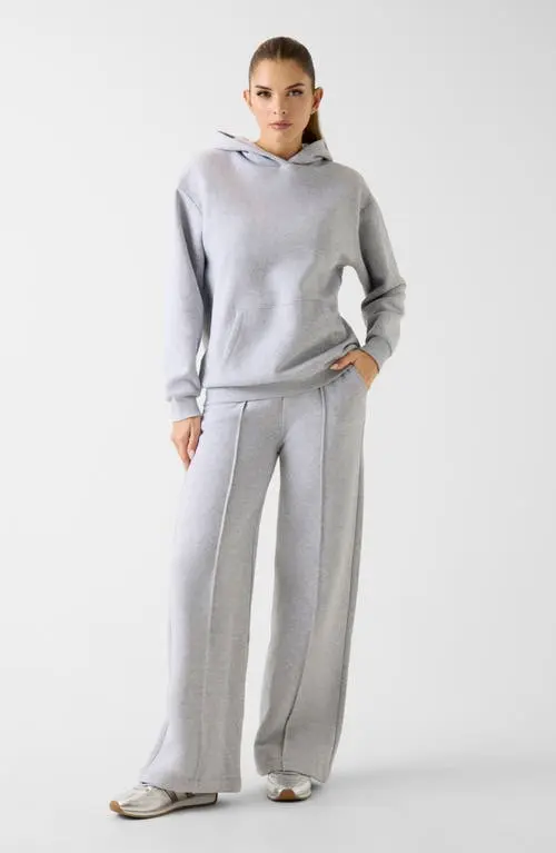 Guess Nat Straight Leg Organic Cotton Blend Fleece Sweatpants - Silver