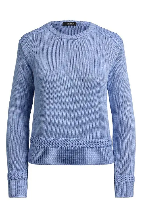 Ralph Lauren Mixed Stitch Cotton-blend Crewneck Sweater