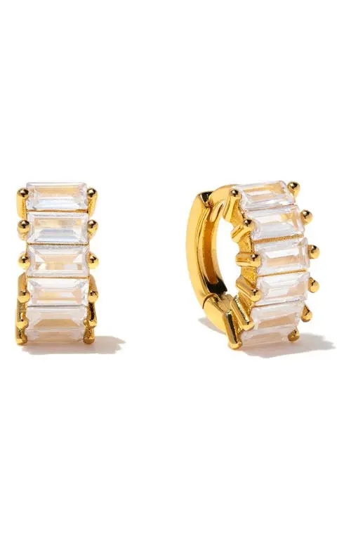 GIRLS CREW Baguette Huggie Hoop Earrings - Gold
