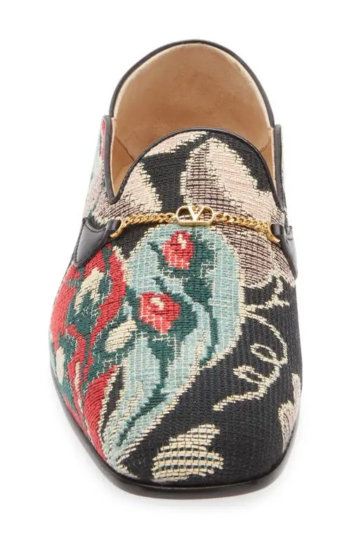 Valentino Garavani Floral Jacquard Loafer With Convertible Heel