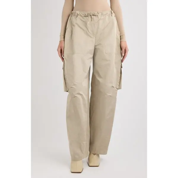 Alaïa Drawstring Cargo Pants - Sable