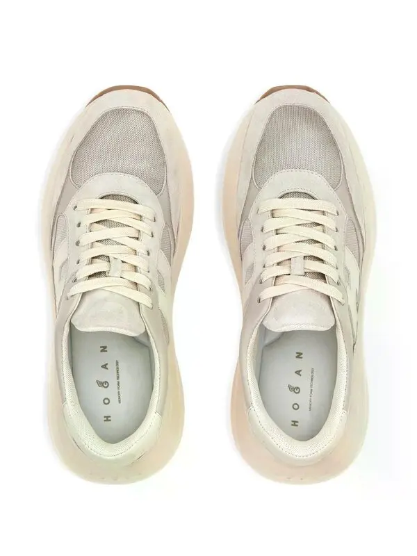 Hogan Lace-up Platform Sole Sneakers - Grey