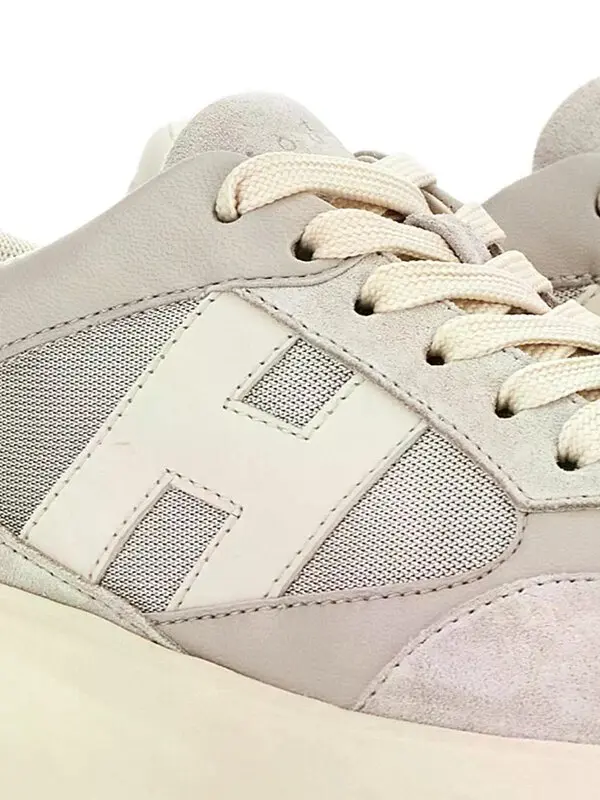 Hogan Lace-up Platform Sole Sneakers - Grey