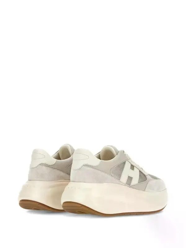 Hogan Lace-up Platform Sole Sneakers - Grey