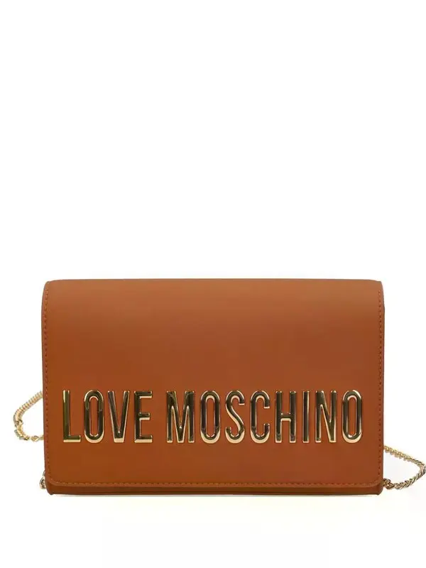 Moschino Satchel Bag With Logo Lettering - Brown