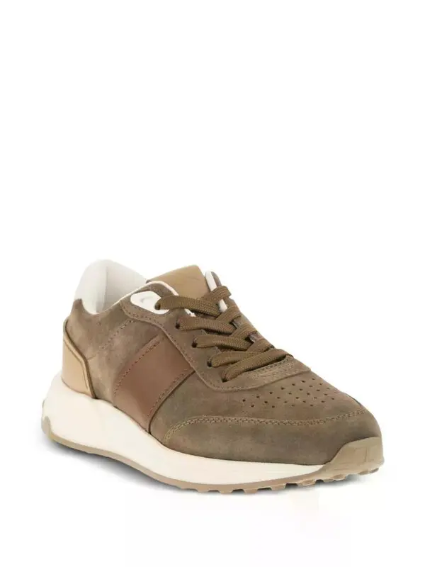 TOD'S Suede Low Top Sneakers - Brown
