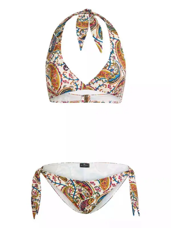 Etro Floral Paisley Print Bikini - Neutrals