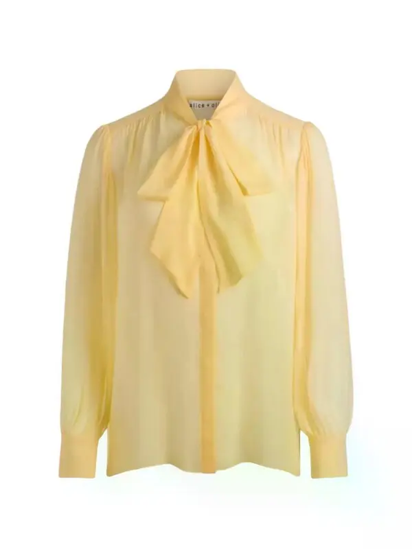 Alice + Olivia Thayer Pussy-bow Blouse