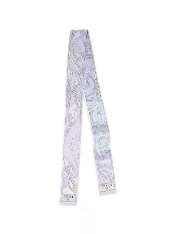 Emilio Pucci Labirinto Orchidee-print Silk Scarf - Purple