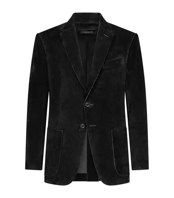 TOM FORD Suede Single-breasted Blazer