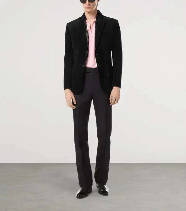 TOM FORD Suede Single-breasted Blazer