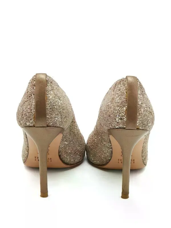 STUART WEITZMAN 100mm Glitter-embellished Pumps