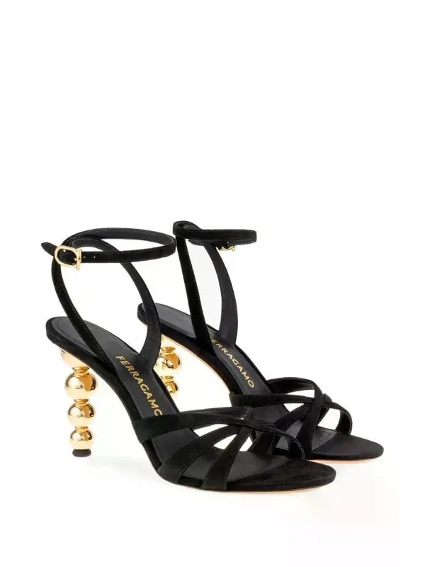 FERRAGAMO Bauble Heel Strappy Sandals