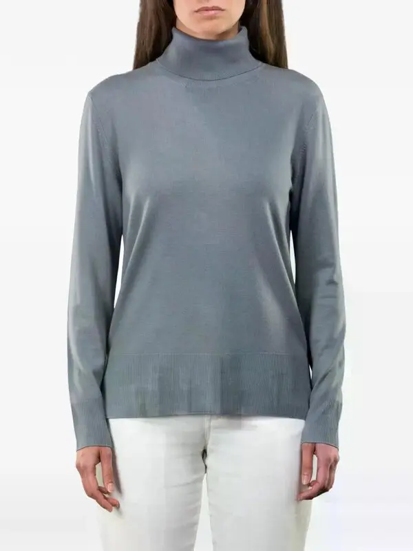MOORER Nataly Roll-neck Sweater - Grey