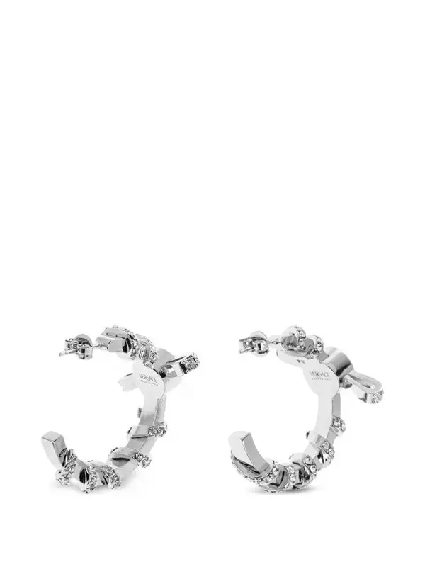 Versace Embellished Hoop Earrings