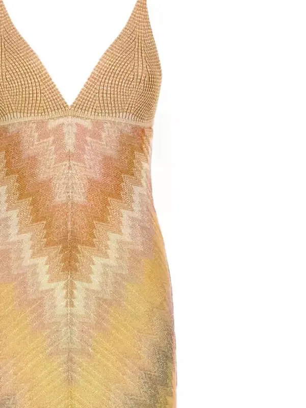 Missoni V-neck Spaghetti Strap Maxi Dress