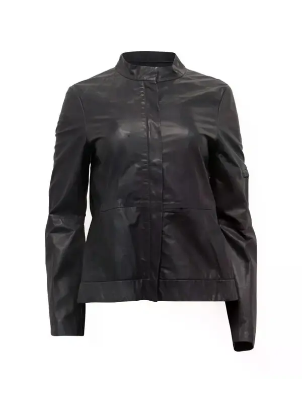 Theory Leather Zip Jacket