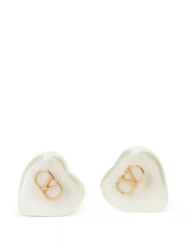 Valentino Garavani Heart Earrings - White