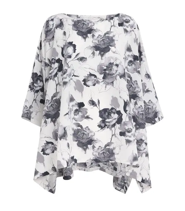 Eskandar Silk Floral Top