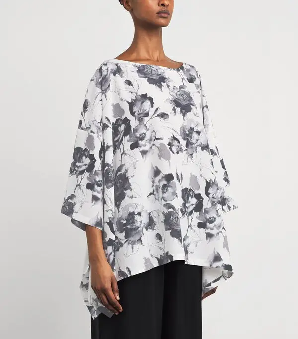 Eskandar Silk Floral Top