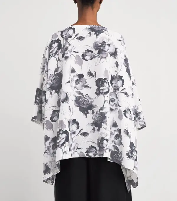 Eskandar Silk Floral Top