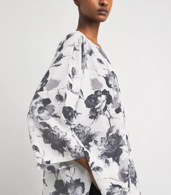 Eskandar Silk Floral Top
