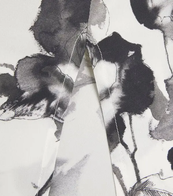 Eskandar Silk Floral Longline Shirt