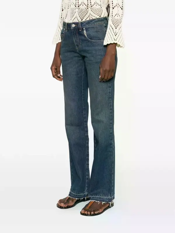 Isabel Marant Étoile Frayed Hem Bootcut Jeans