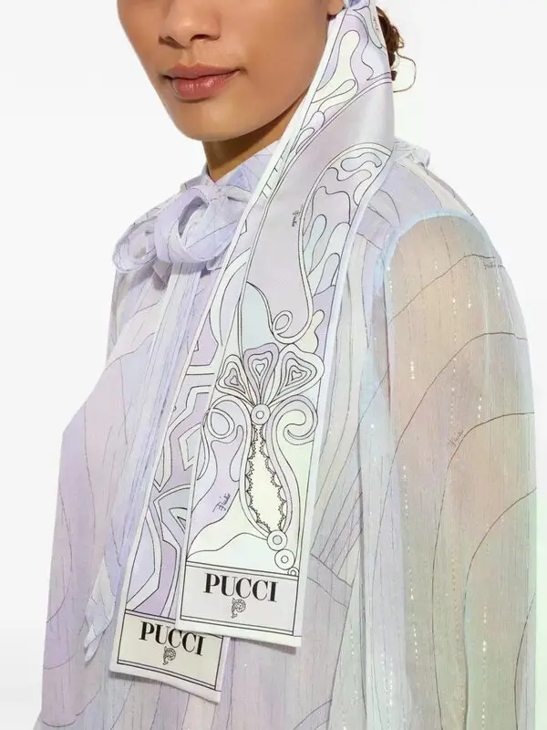 Emilio Pucci Labirinto Orchidee-print Silk Scarf