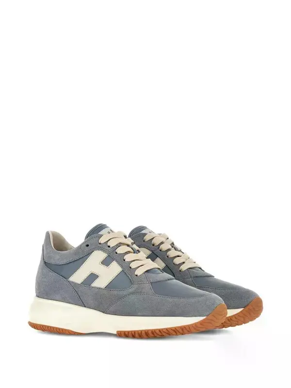 Hogan Lace-up Panelled Sneakers - Grey