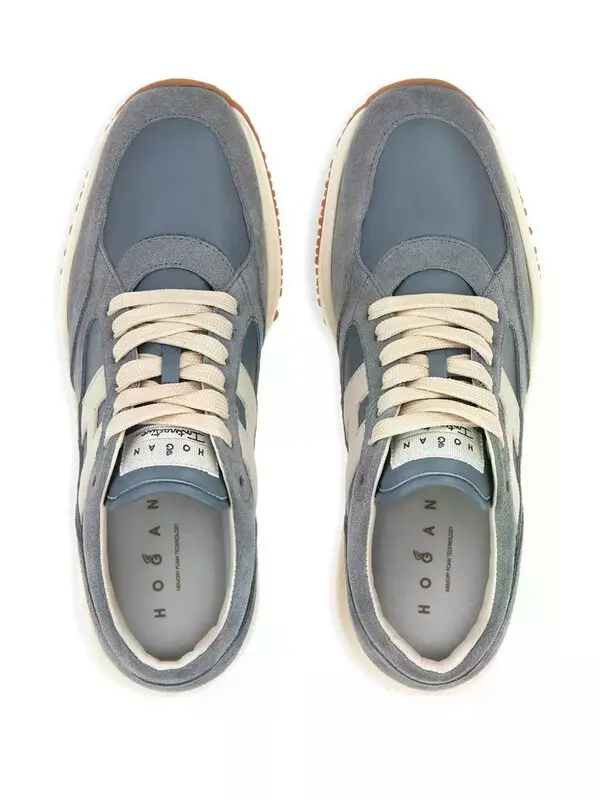 Hogan Lace-up Panelled Sneakers - Grey