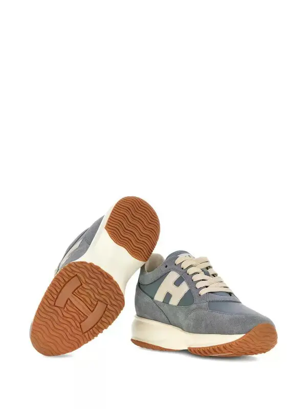 Hogan Lace-up Panelled Sneakers - Grey