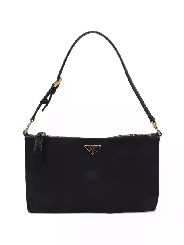 Prada Zipped Shoulder Bag With Logo