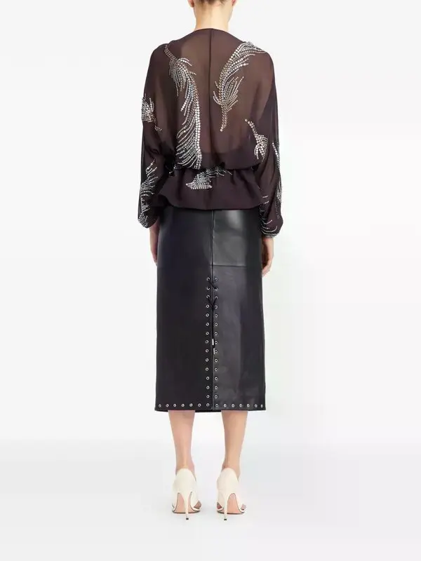 16Arlington Tula Embellished Long-sleeve Top